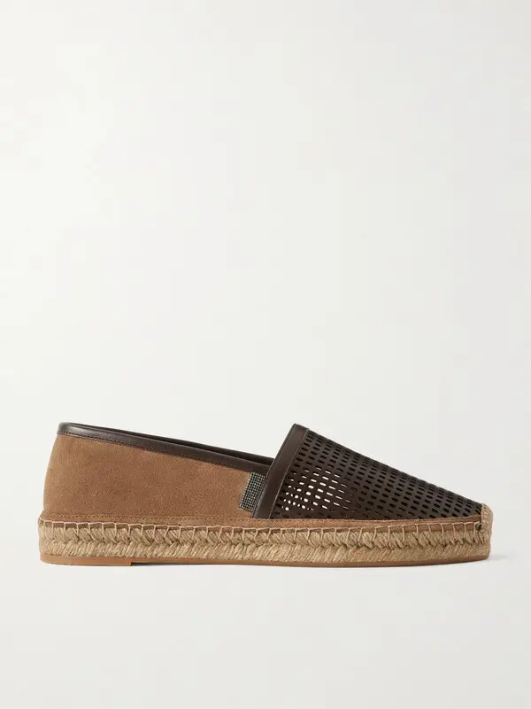 Brunello Cucinelli Bead-embellished Espadrilles