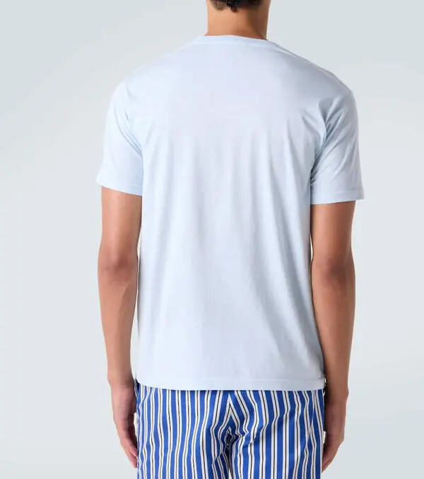 TOM FORD Cotton And Silk Jersey T-shirt - Blue