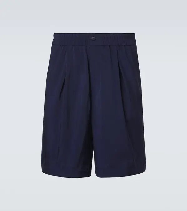 Giorgio Armani Natté Bermuda Shorts - Blue