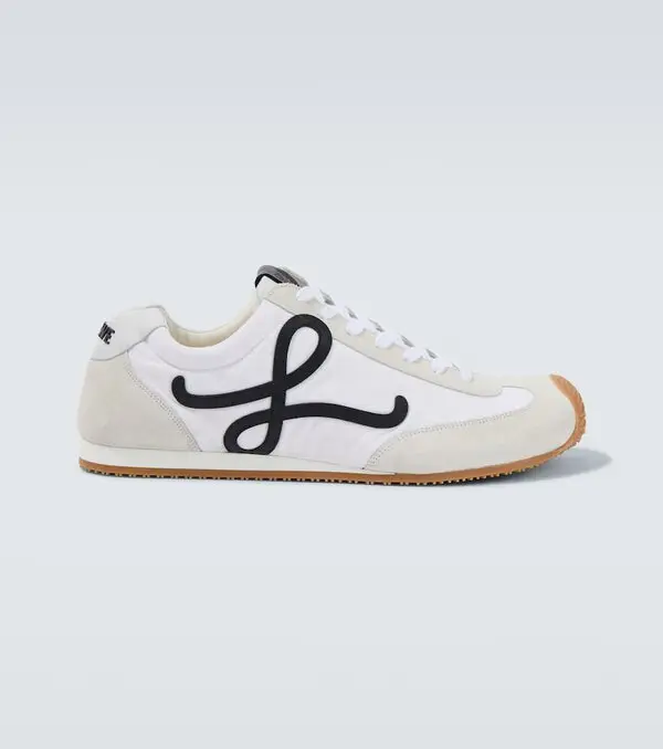 Loewe Ballet Runner 2.0 Suede-trimmed Sneakers - White