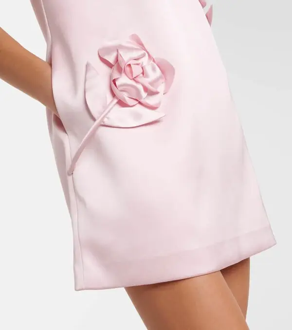 SELF-PORTRAIT Satin Mini Dress - Pink