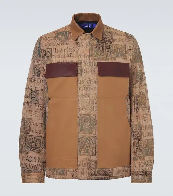 Junya Watanabe Leather-trimmed Jacquard Jacket