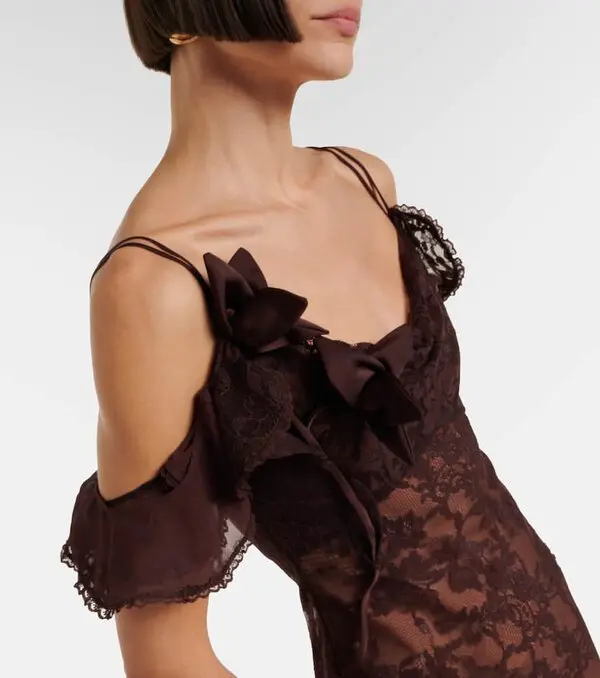 SELF-PORTRAIT Off-shoulder Lace Gown