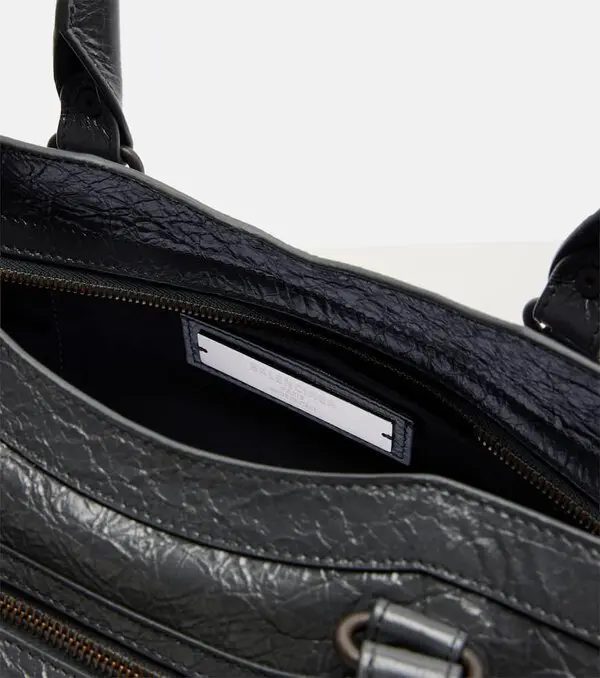 Balenciaga Le City East-west Leather Shoulder Bag - Grey