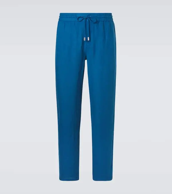 Vilebrequin Linen Tapered Pants - Blue