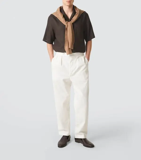 Zegna Linen Bowling Shirt - Brown