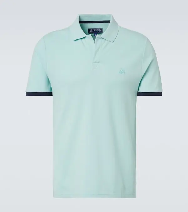 Vilebrequin Cotton Piqué Polo Shirt - Blue