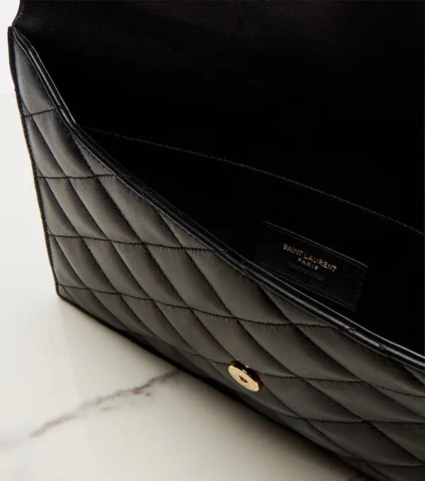 Saint Laurent Cassandre Quilted Leather Pouch