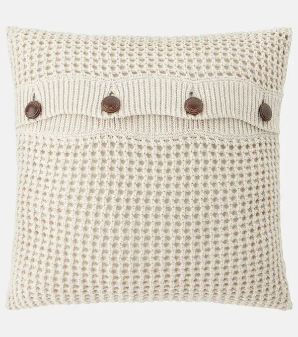 Brunello Cucinelli Cotton-blend Cushion - Beige
