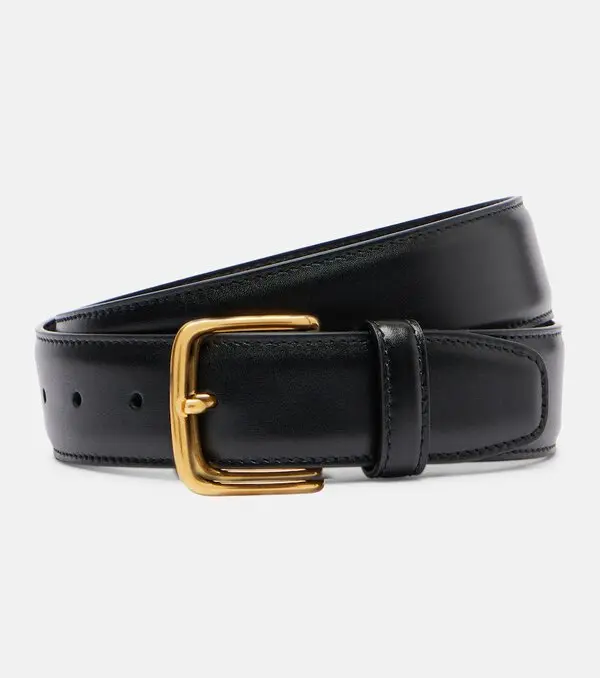 THE ROW Classic Leather Belt - Black