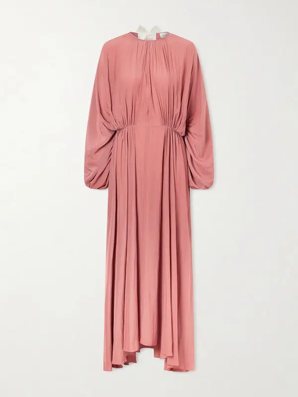 LANVIN Woven Open-back Maxi Dress - Pink