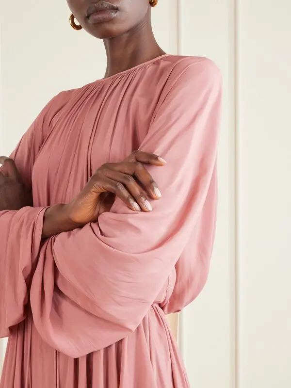 LANVIN Woven Open-back Maxi Dress - Pink