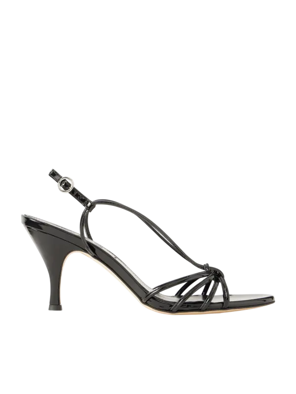 AeydĒ Solange Patent-leather Sandals - Black