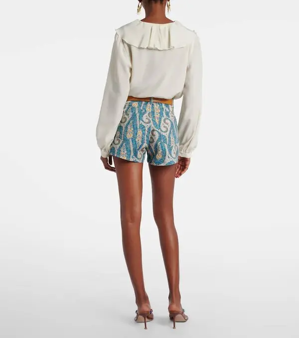 Etro Paisley Denim Shorts - Multicoloured