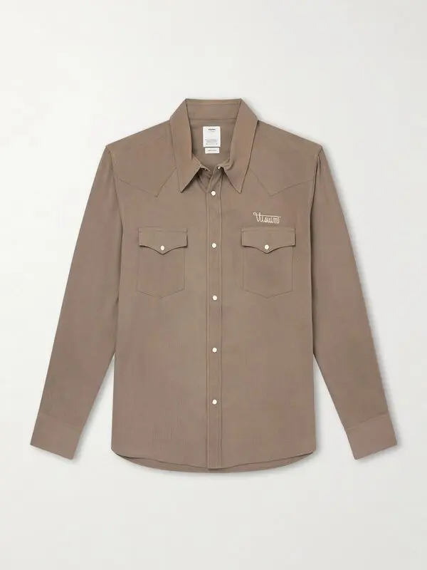 Visvim Four Corners Logo-embroidered Canvas Western Shirt