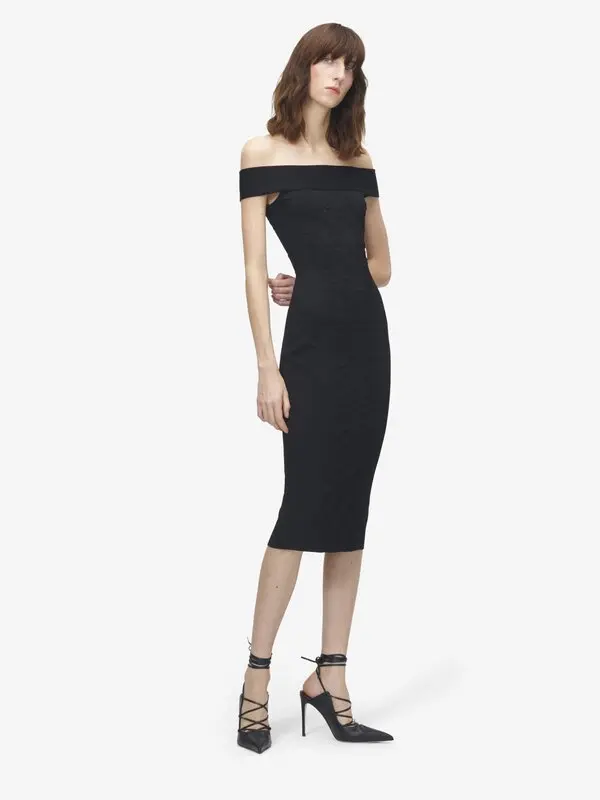 Alexander McQueen Floral Jacquard Pencil Dress
