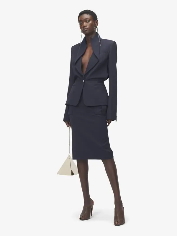 Alexander McQueen Pencil Skirt With Cargo Pockets