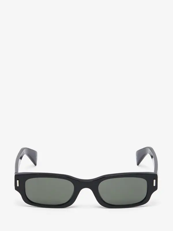 Alexander McQueen T-bar Rivet Panthos Sunglasses - Black