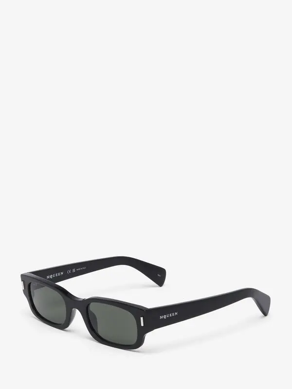 Alexander McQueen T-bar Rivet Panthos Sunglasses - Black