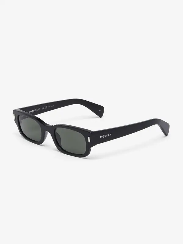 Alexander McQueen T-bar Rivet Panthos Sunglasses - Black