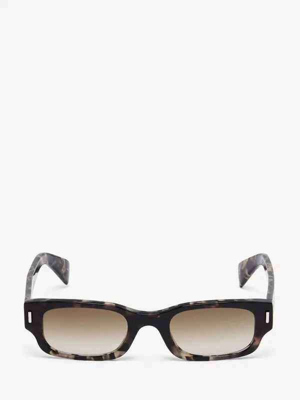 Alexander McQueen T-bar Rivet Panthos Sunglasses - Black/brown