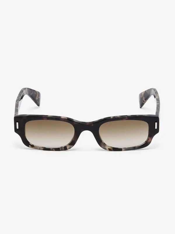 Alexander McQueen T-bar Rivet Panthos Sunglasses - Black/brown