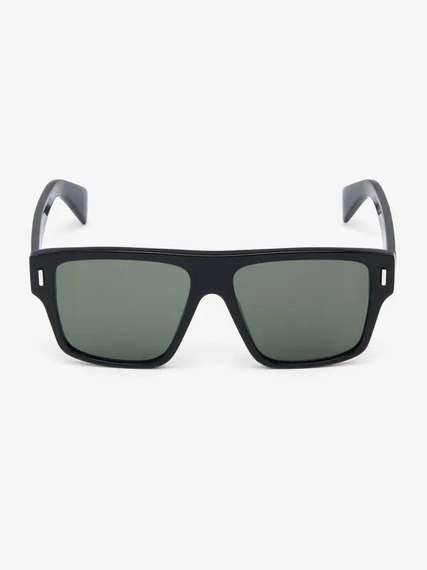 Alexander McQueen T-bar Rivet Square Sunglasses - Black