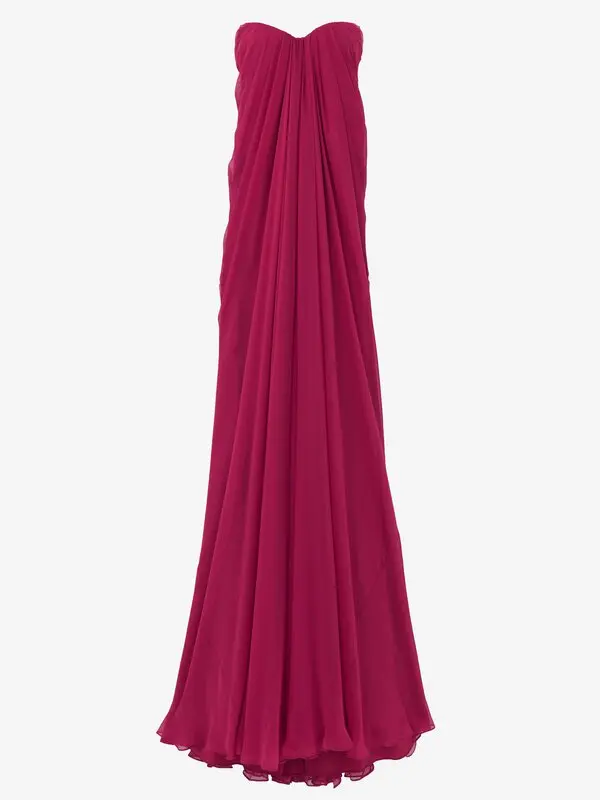 Alexander McQueen Evening Bustier Dress - Pink