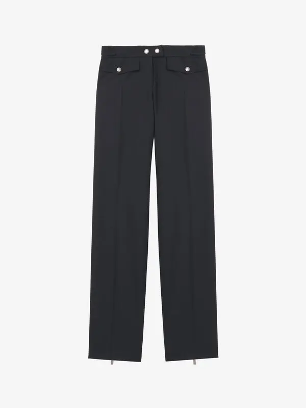 Alexander McQueen Straight Leg Trousers With Zip - Black