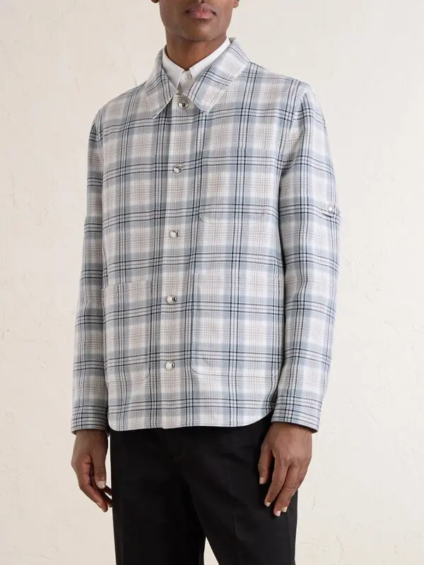 Thom Browne Checked Cotton-blend Crepe Overshirt