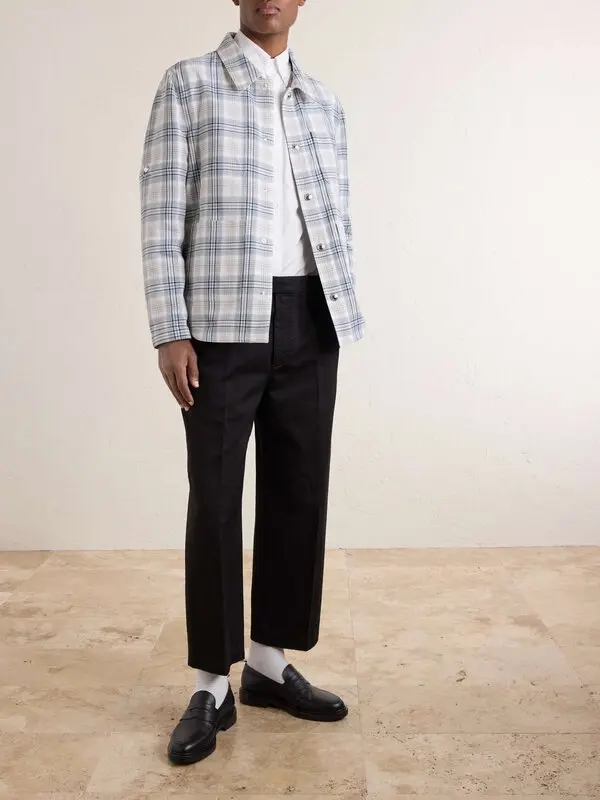 Thom Browne Checked Cotton-blend Crepe Overshirt