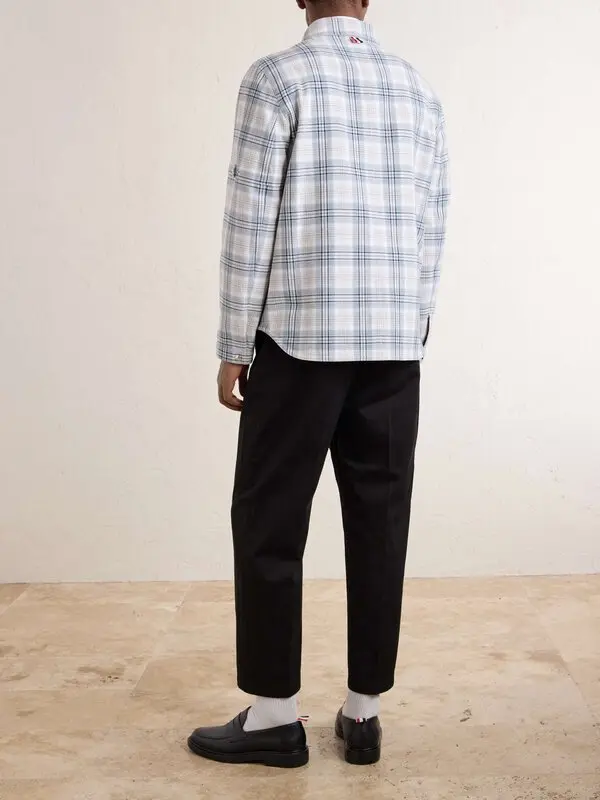 Thom Browne Checked Cotton-blend Crepe Overshirt