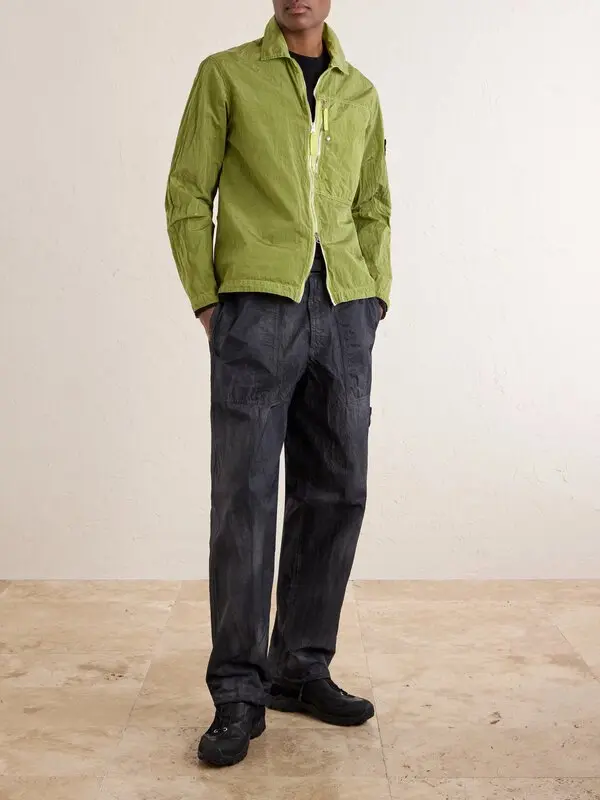 Stone Island Tapered Logo-appliquéd Reflective Nylon Trousers