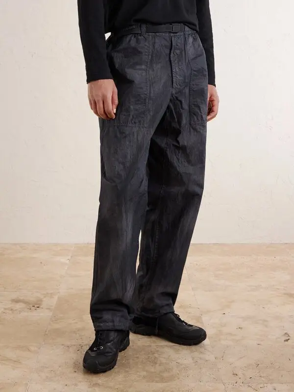 Stone Island Tapered Logo-appliquéd Reflective Nylon Trousers