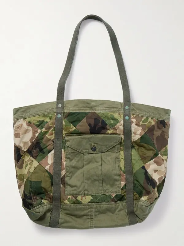 Ralph Lauren Patchwork Camouflage-print Cotton Tote Bag - Green