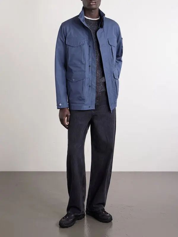 Stone Island Logo-appliquéd Cotton-canvas Field Jacket