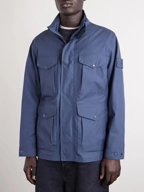 Stone Island Logo-appliquéd Cotton-canvas Field Jacket