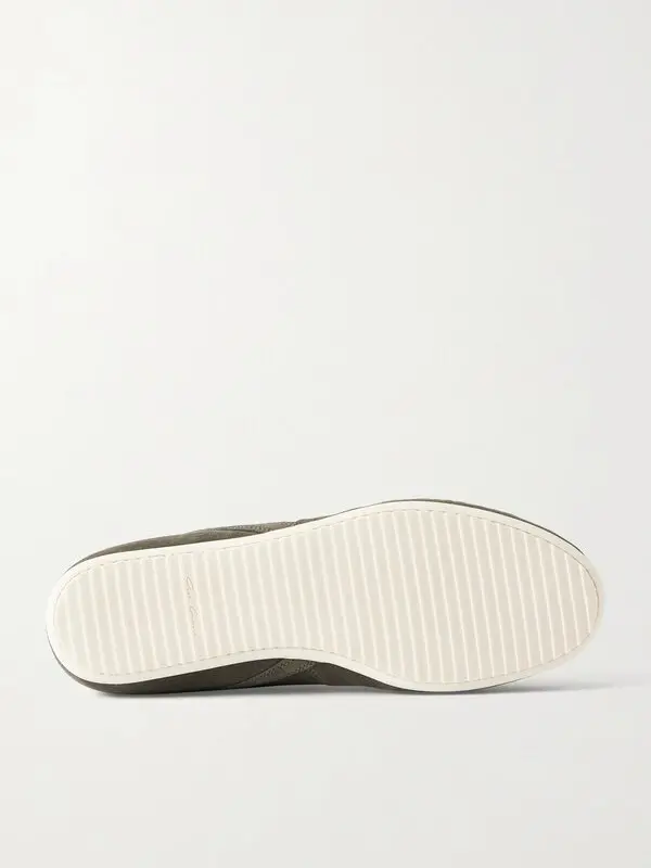 Rick Owens Minimal Suede Sneakers - Green