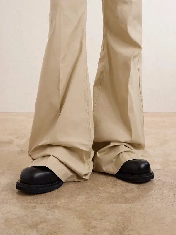 Rick Owens Bolan Bootcut Organic Cotton-blend Trousers - Neutrals