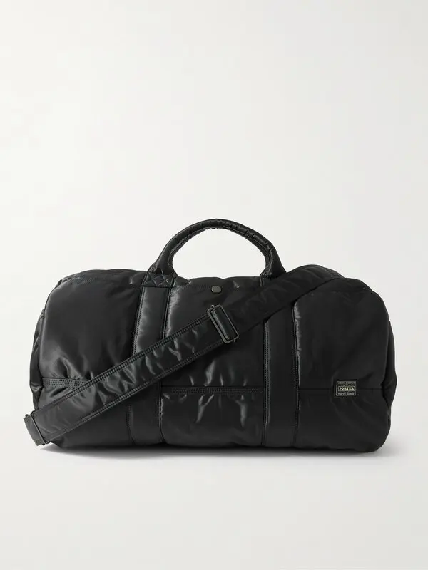 PORTER-YOSHIDA & CO Tanker Drum Nylon-twill Weekend Bag - Black