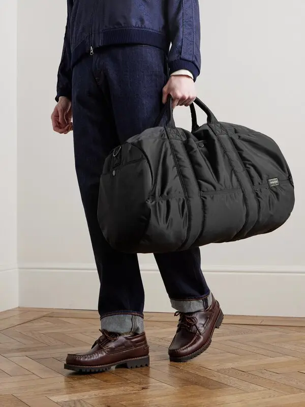 PORTER-YOSHIDA & CO Tanker Drum Nylon-twill Weekend Bag - Black