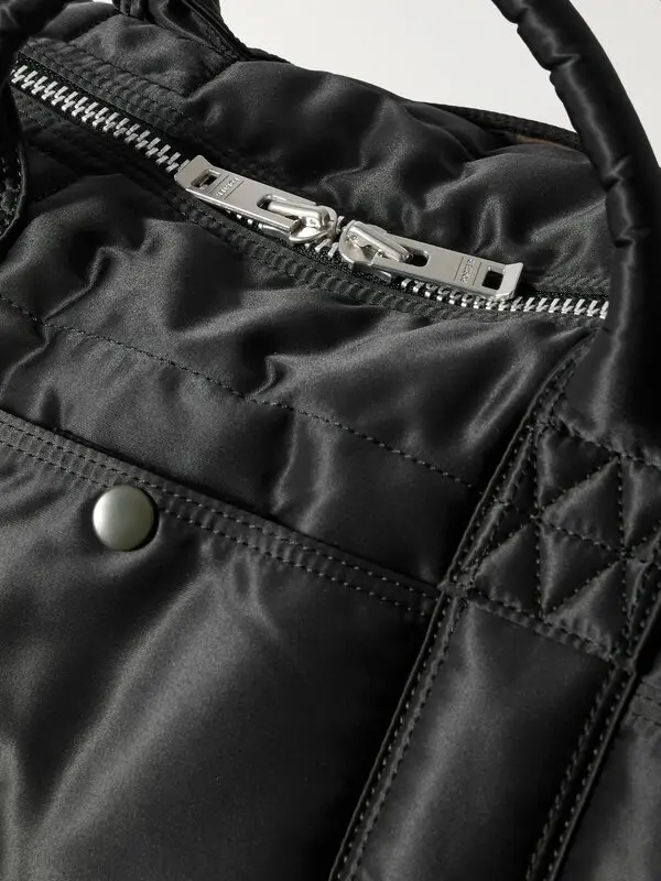 PORTER-YOSHIDA & CO Tanker Drum Nylon-twill Weekend Bag - Black