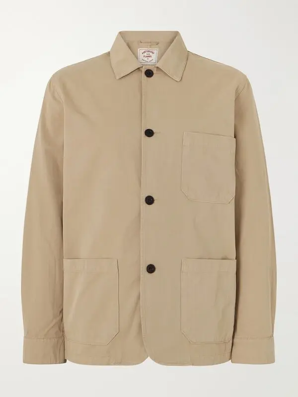 Portuguese Flannel Cotton-twill Chore Jacket - Neutrals