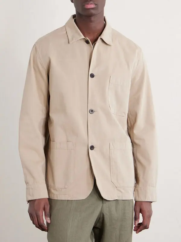 Portuguese Flannel Cotton-twill Chore Jacket - Neutrals