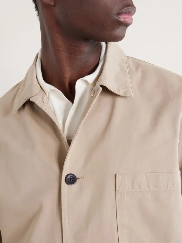 Portuguese Flannel Cotton-twill Chore Jacket - Neutrals
