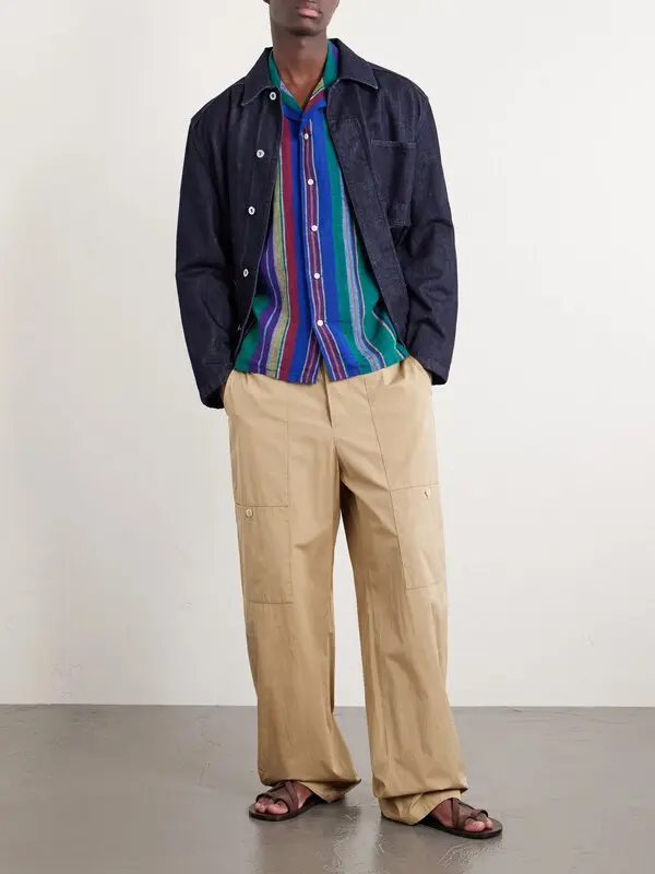 Polo Ralph Lauren Camp-collar Striped Linen Shirt - Multi