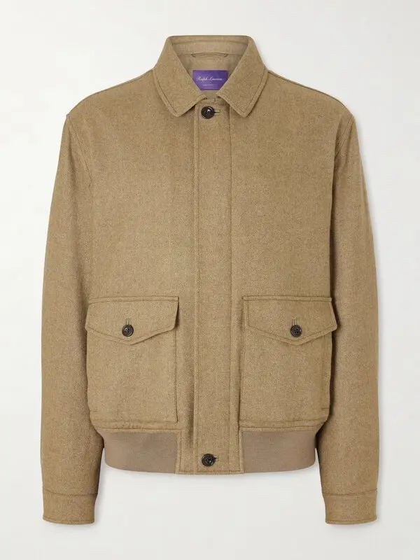 Ralph Lauren Purple Label Herringbone Cashmere Jacket