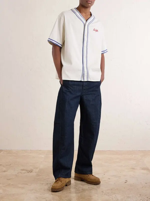 Polo Ralph Lauren Logo-embroidered Printed Cotton Shirt