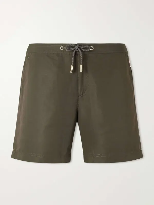 Orlebar Brown Bulldog Straight-leg Mid-length Swim Shorts - Green