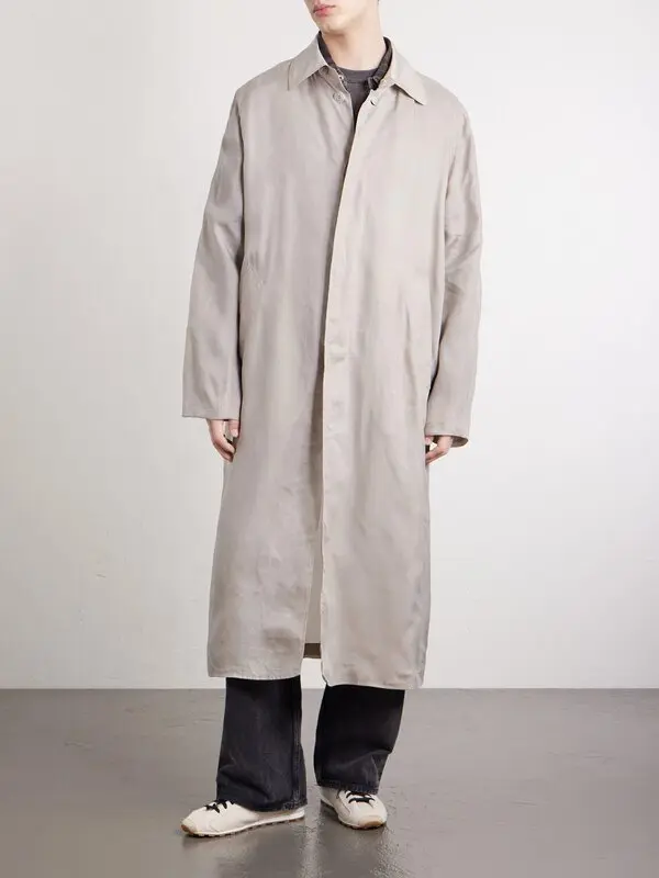 Our Legacy Waxed-twill Trench Coat - Gray